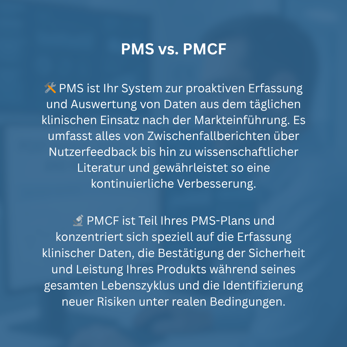 PMS vs. PMCF – Was ist der Unterschied? 🔎 - WQS